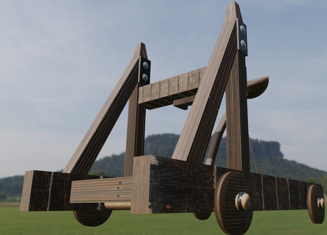 Catapulta medieval Medieval catapult free 3D model | CGTrader