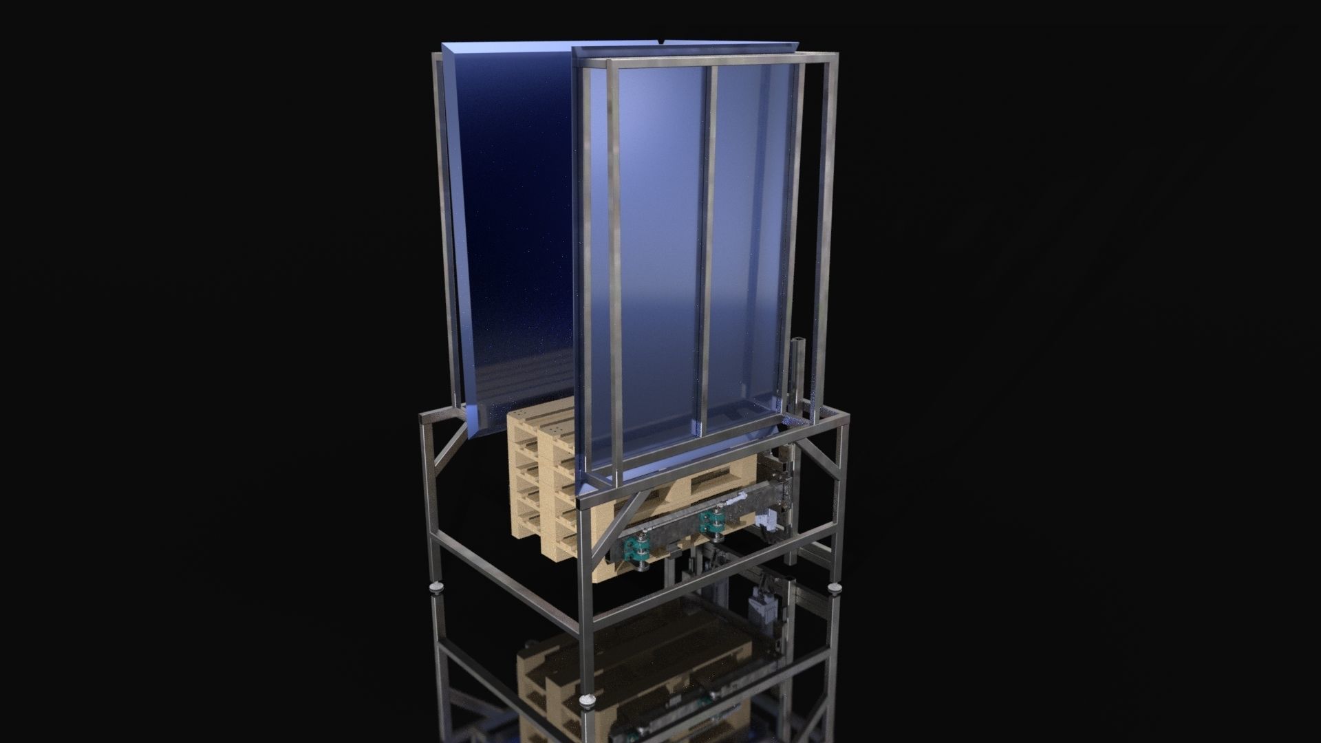 Pallet Dispenser Robot 3D model rigged | CGTrader