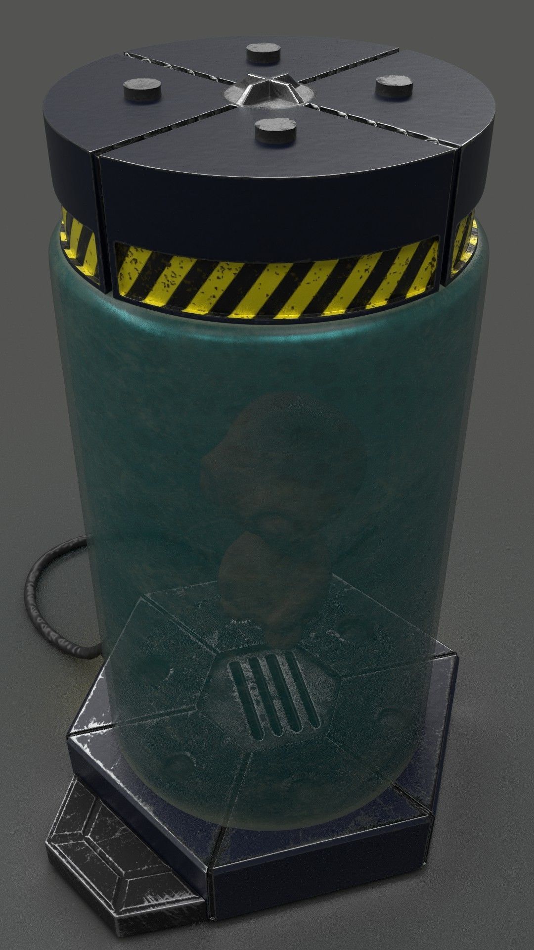 3D model SCI-FI or SCIENCE LAB CONTAINER HIGH and LOW POLY VR / AR ...