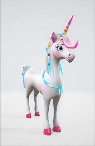 3D model Unicorn Low Poly to VR AR Low-poly 3D model Low-poly 3D model ...