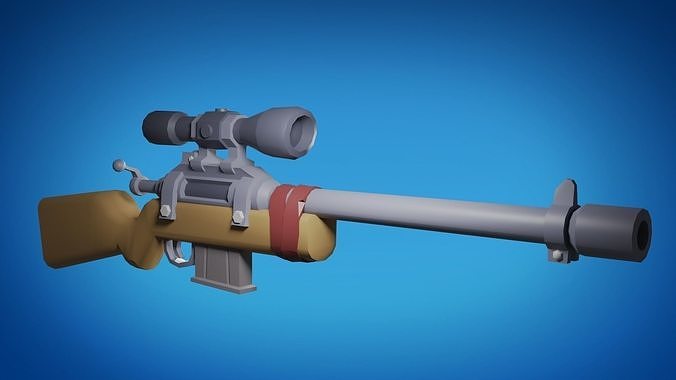 3D model Stylized Sniper Rifle VR / AR / low-poly | CGTrader
