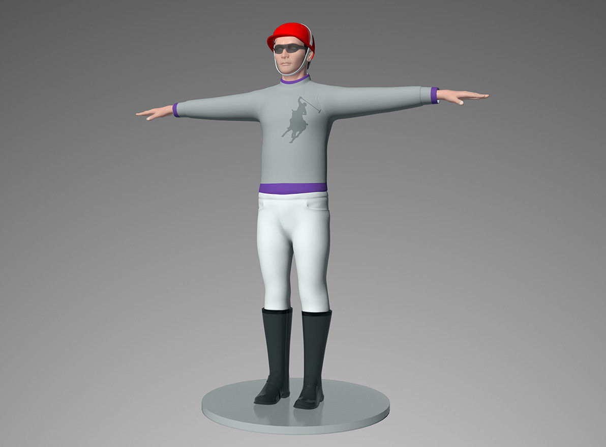 3D model Racing horse and jockey VR / AR / low-poly | CGTrader