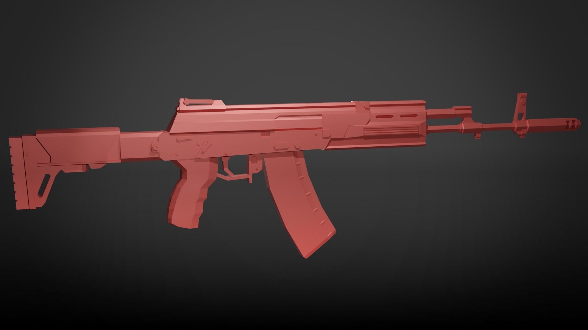 3D model Stylized AK12 Assault Rifle VR / AR / low-poly | CGTrader