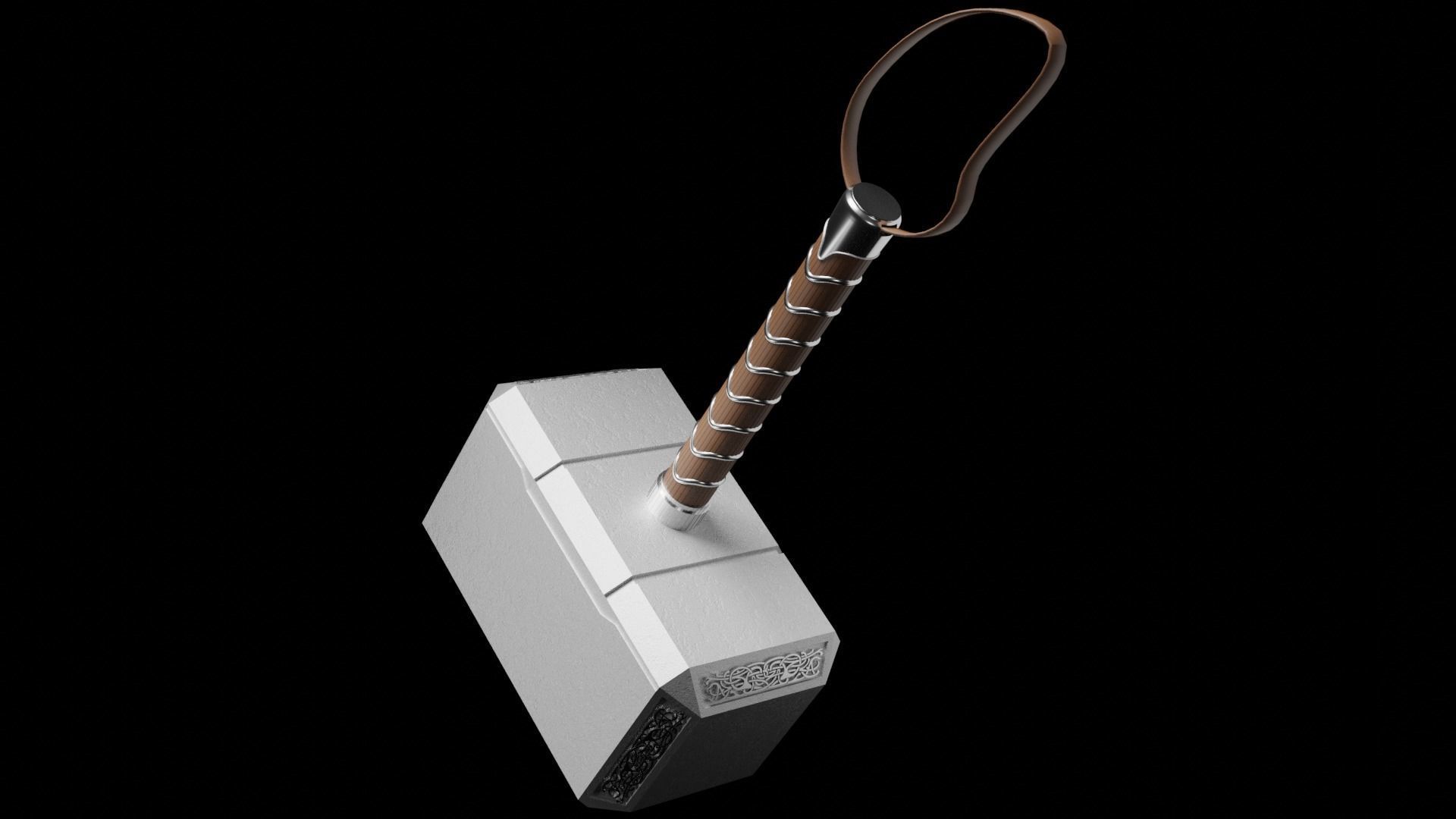 3D model Thor Hammer Mjolnir VR / AR / low-poly | CGTrader
