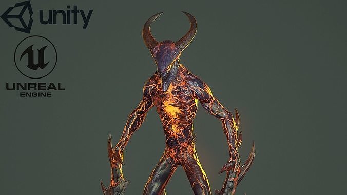 3D model Long Demon VR / AR / low-poly rigged animated | CGTrader