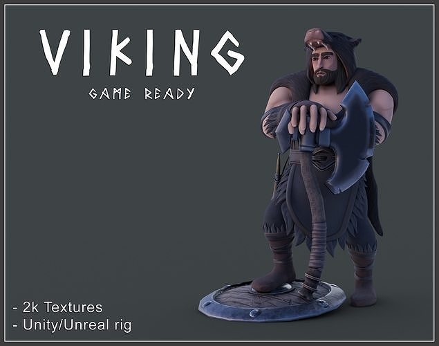 3D model Viking - stylized 3d model VR / AR / low-poly | CGTrader