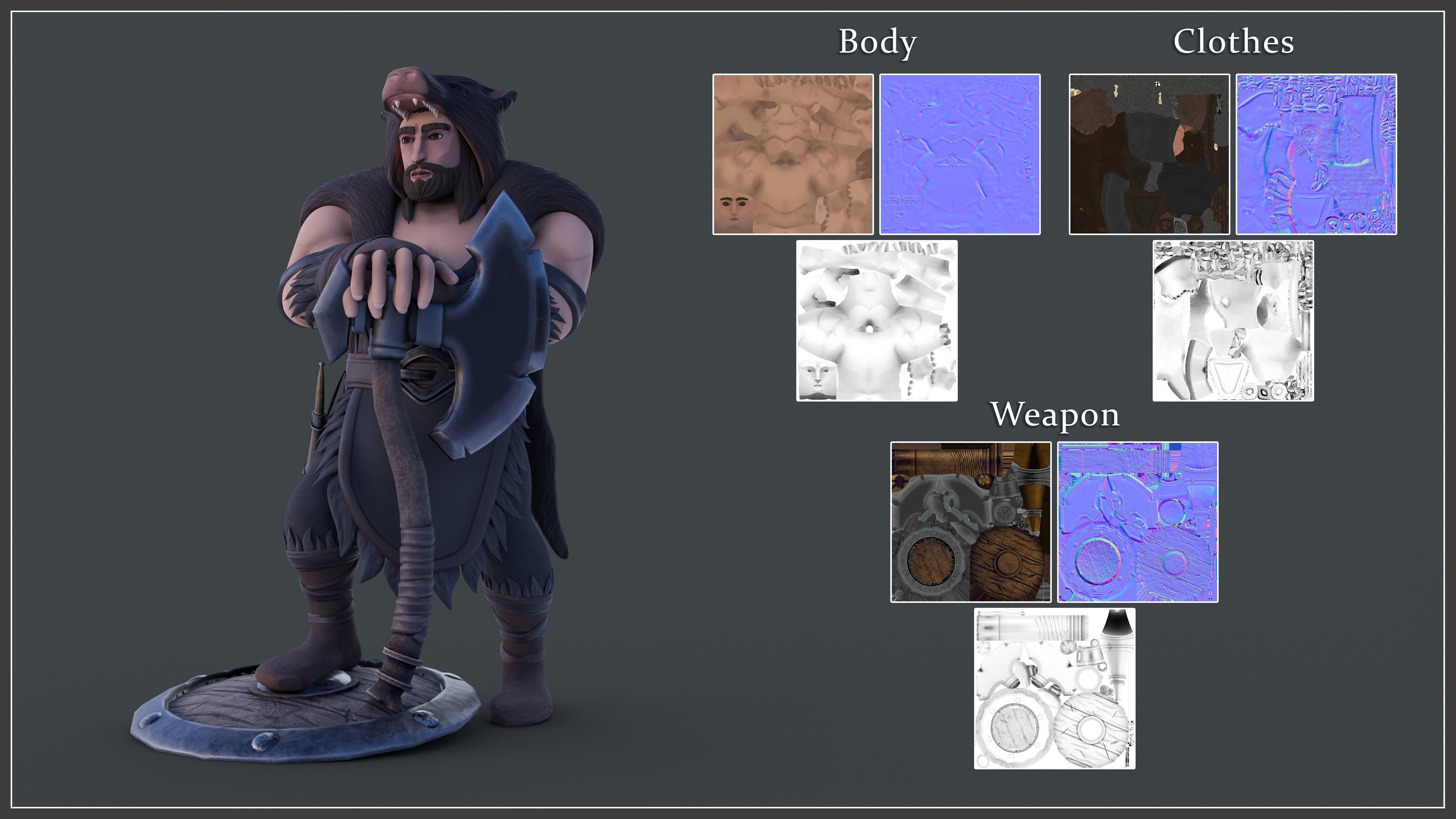 3D model Viking - stylized 3d model VR / AR / low-poly | CGTrader