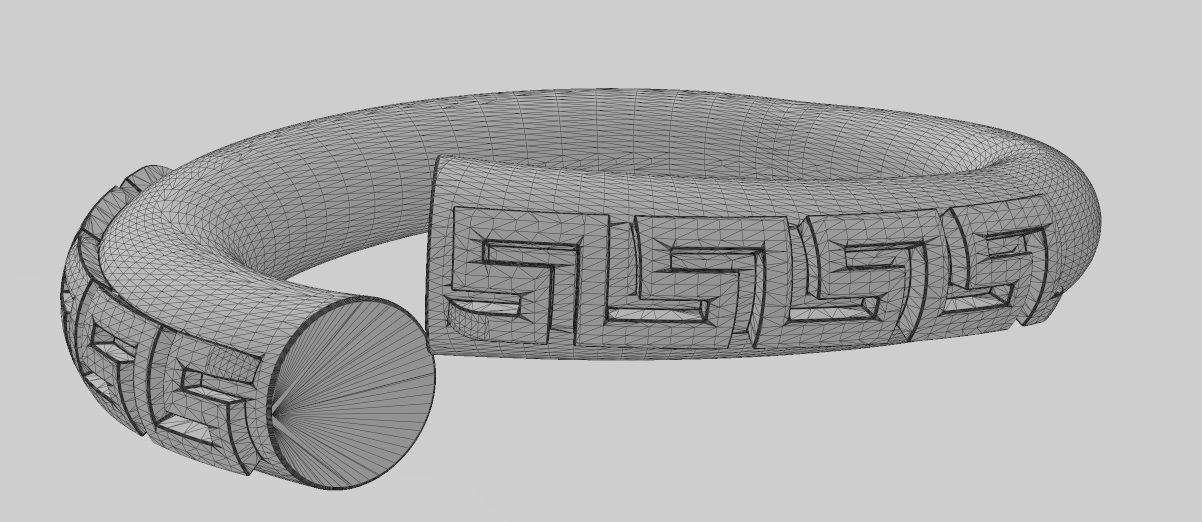 Versace twisted conical rope ring US size 6to9 3D model 3D printable ...