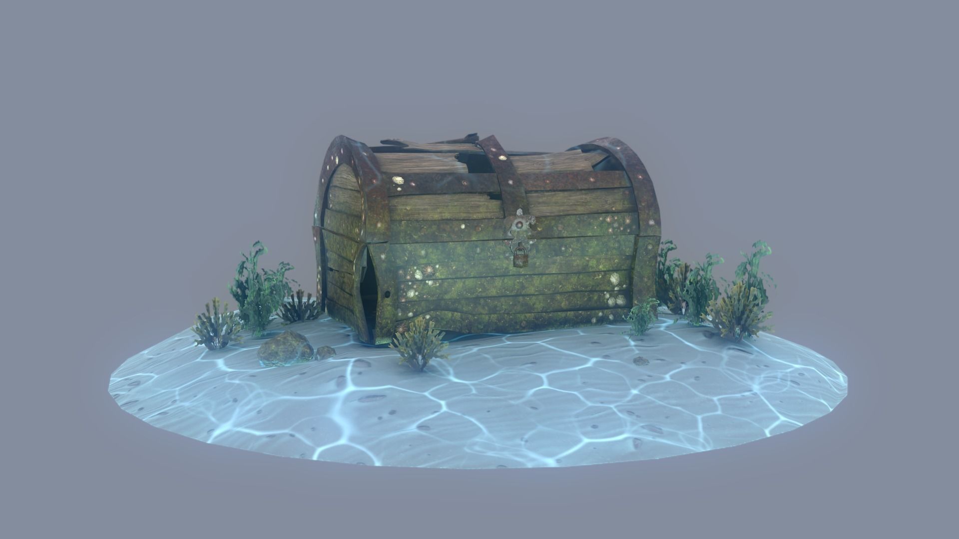 3D model Old Damaged Treasure Chest VR / AR / low-poly | CGTrader