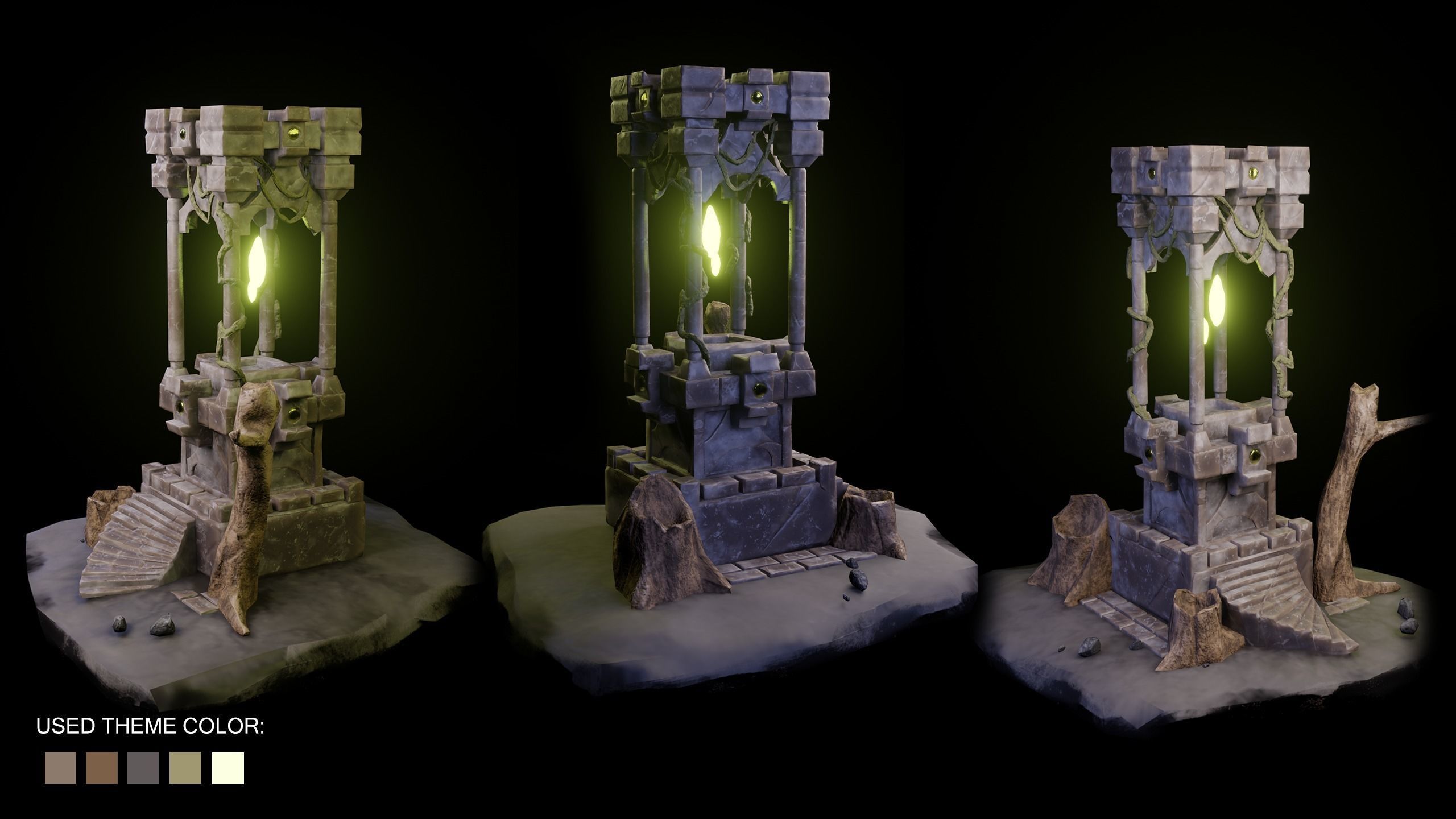 3D model Forest Altar VR / AR / low-poly | CGTrader