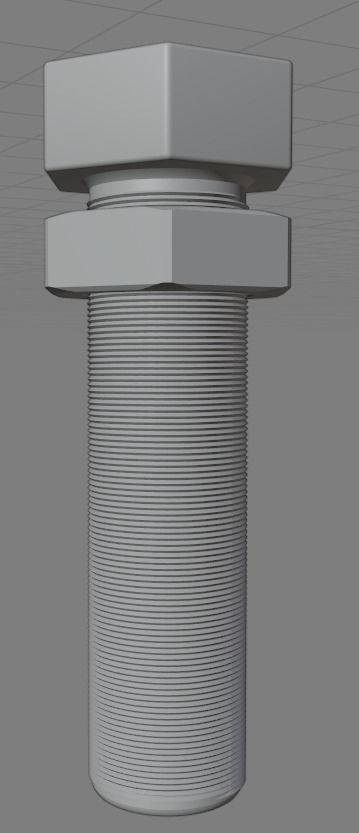 Simple Nut and Bolt 3D model | CGTrader