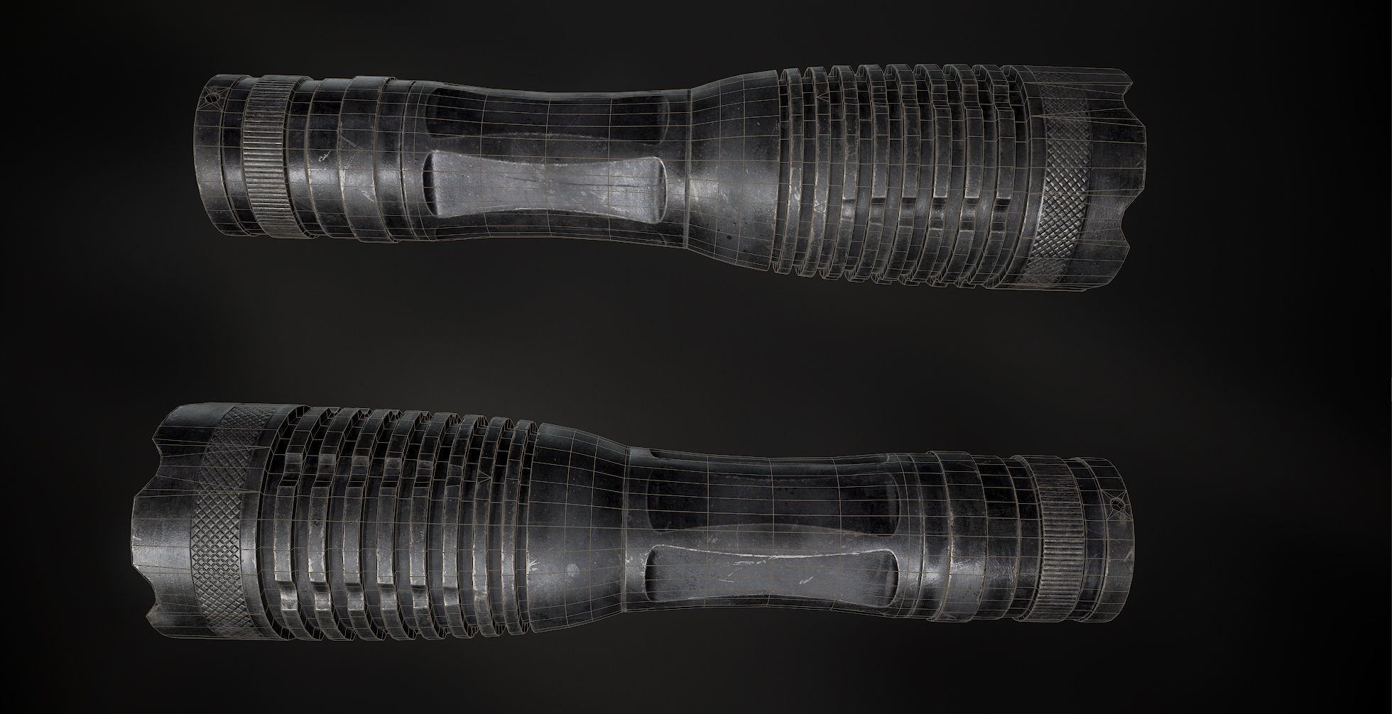 3D model Tactical flashlight gameready PBR Lowpoly and bonus skins VR ...