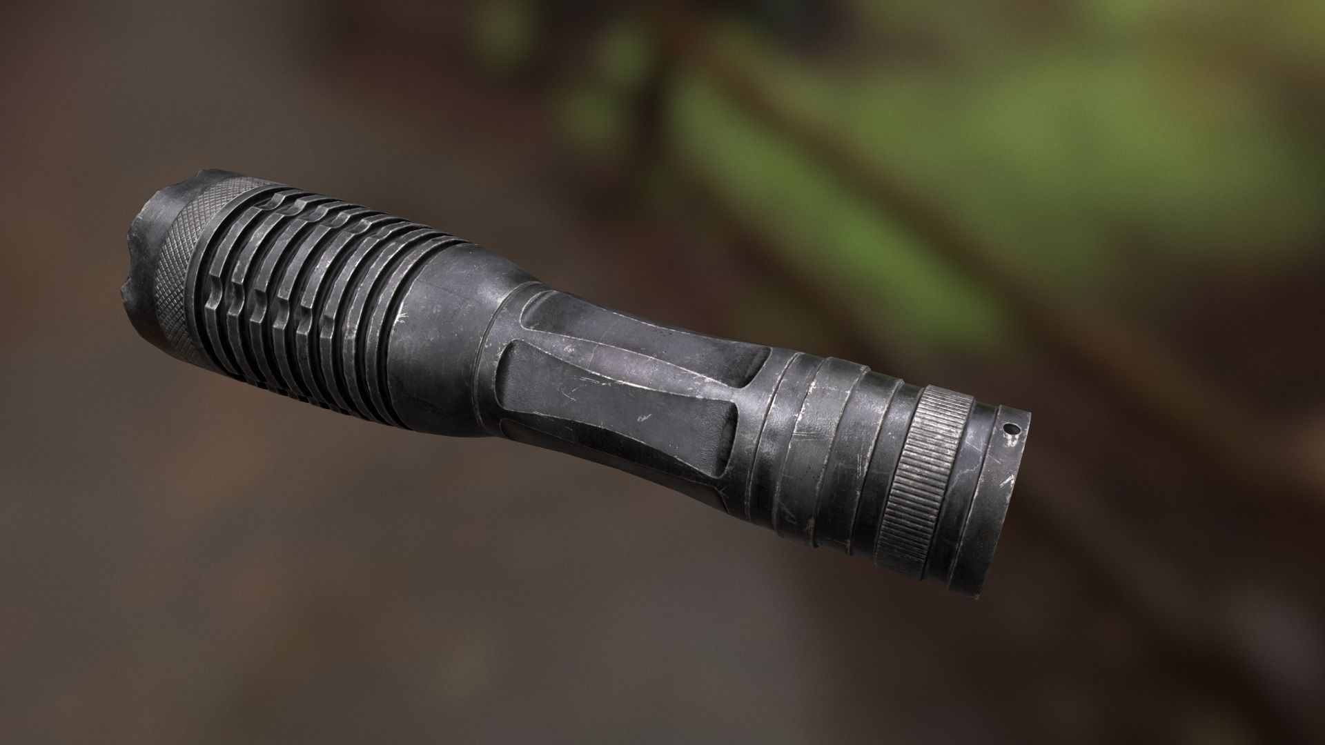 3D model Tactical flashlight gameready PBR Lowpoly and bonus skins VR ...