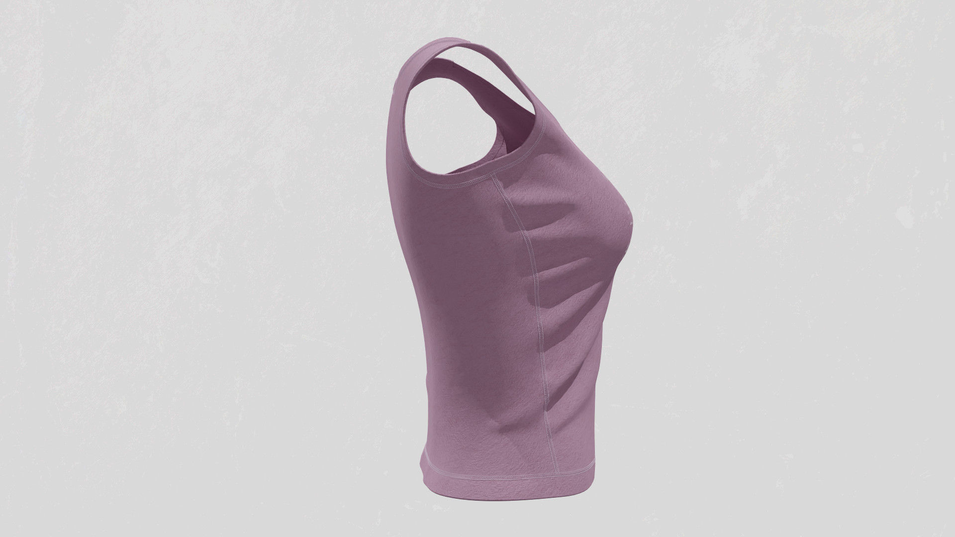 Female tank top pink 3D model | CGTrader