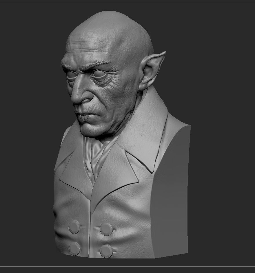 Nosferatu bust 3D model 3D printable | CGTrader