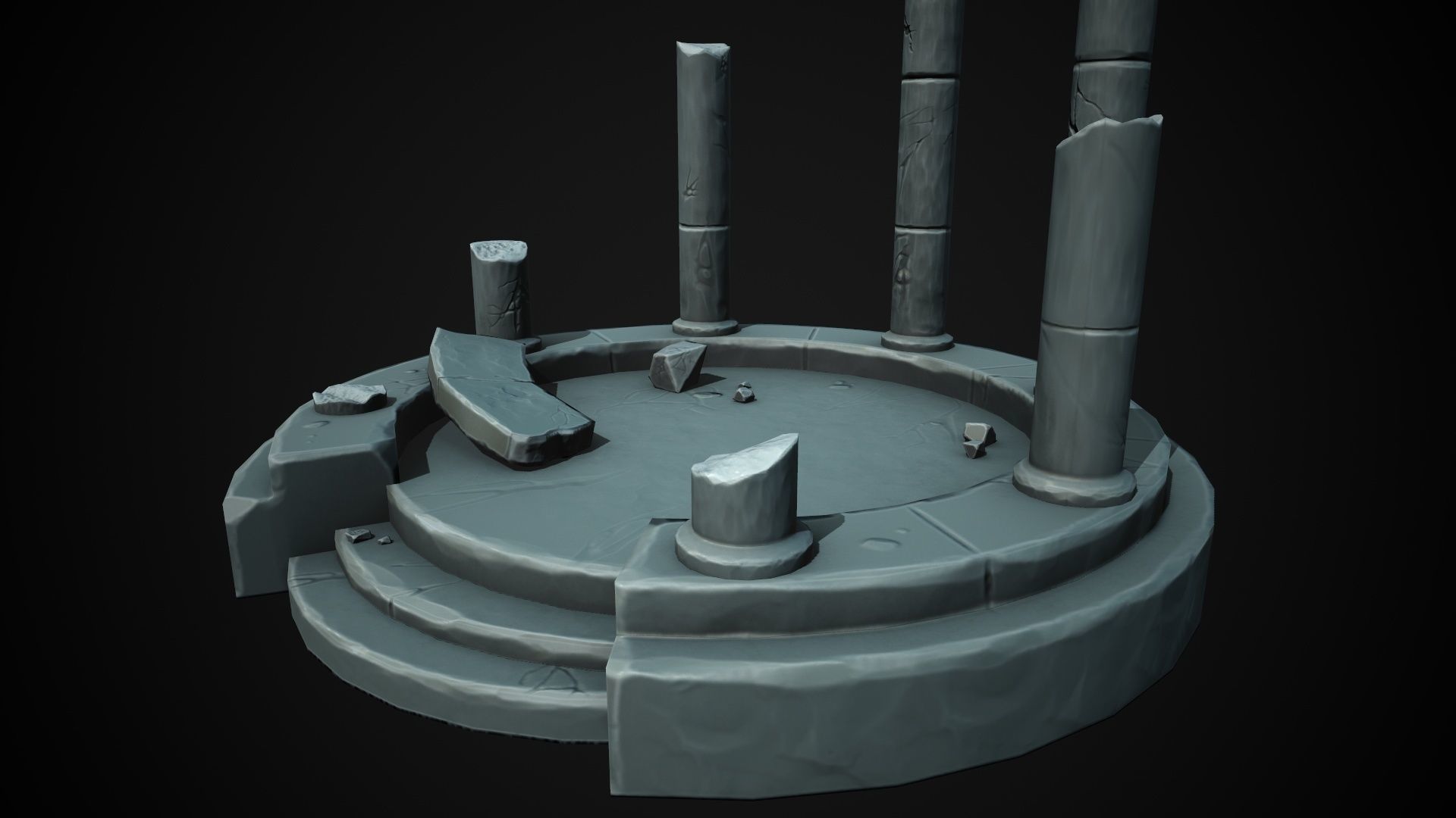 3D model Stylized fantasy ruins VR / AR / low-poly | CGTrader