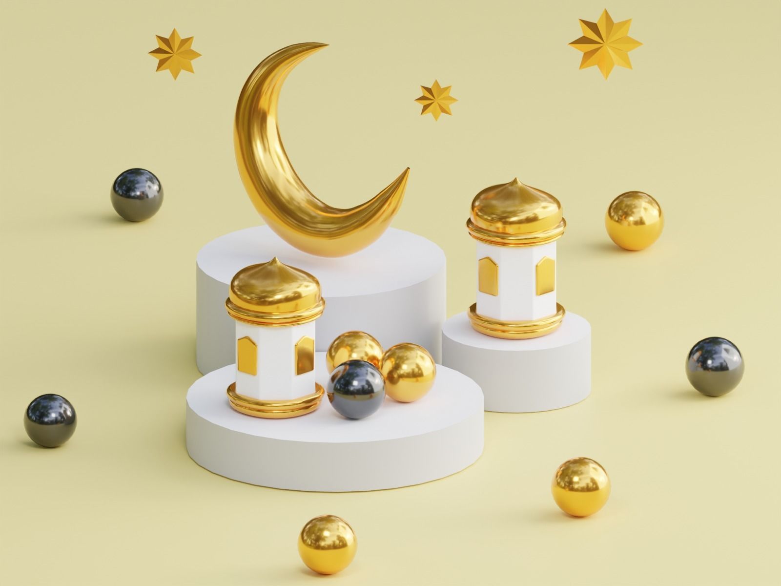 Ramadhan Asset Illustration Includes Lighting Setup 3D model | CGTrader