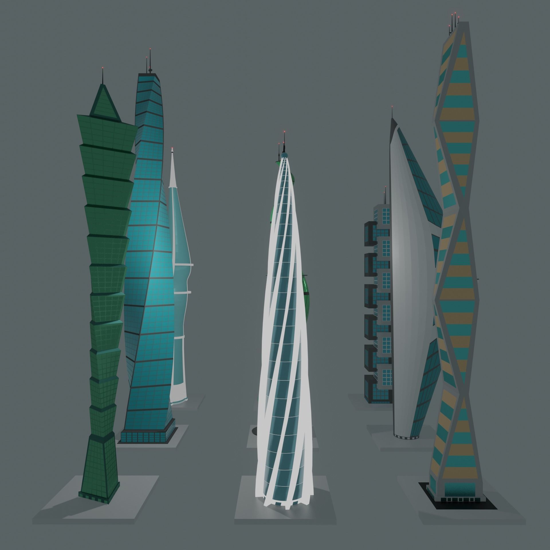 Towers free VR / AR / low-poly 3D model rigged | CGTrader