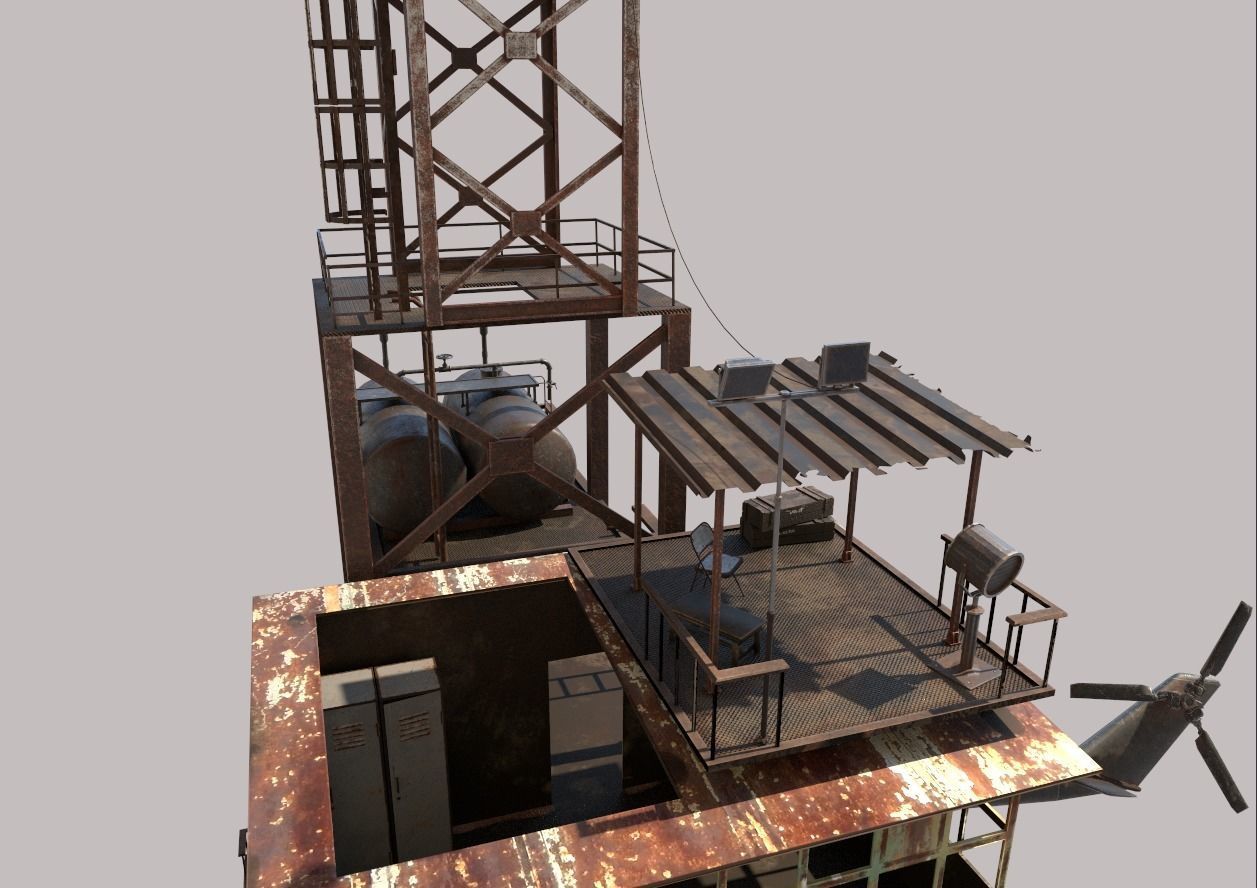 Post-Apocalyptic Outpost Tower 3D model | CGTrader
