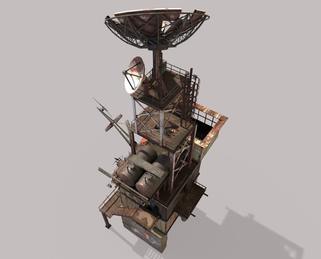 Post-Apocalyptic Outpost Tower 3D model | CGTrader