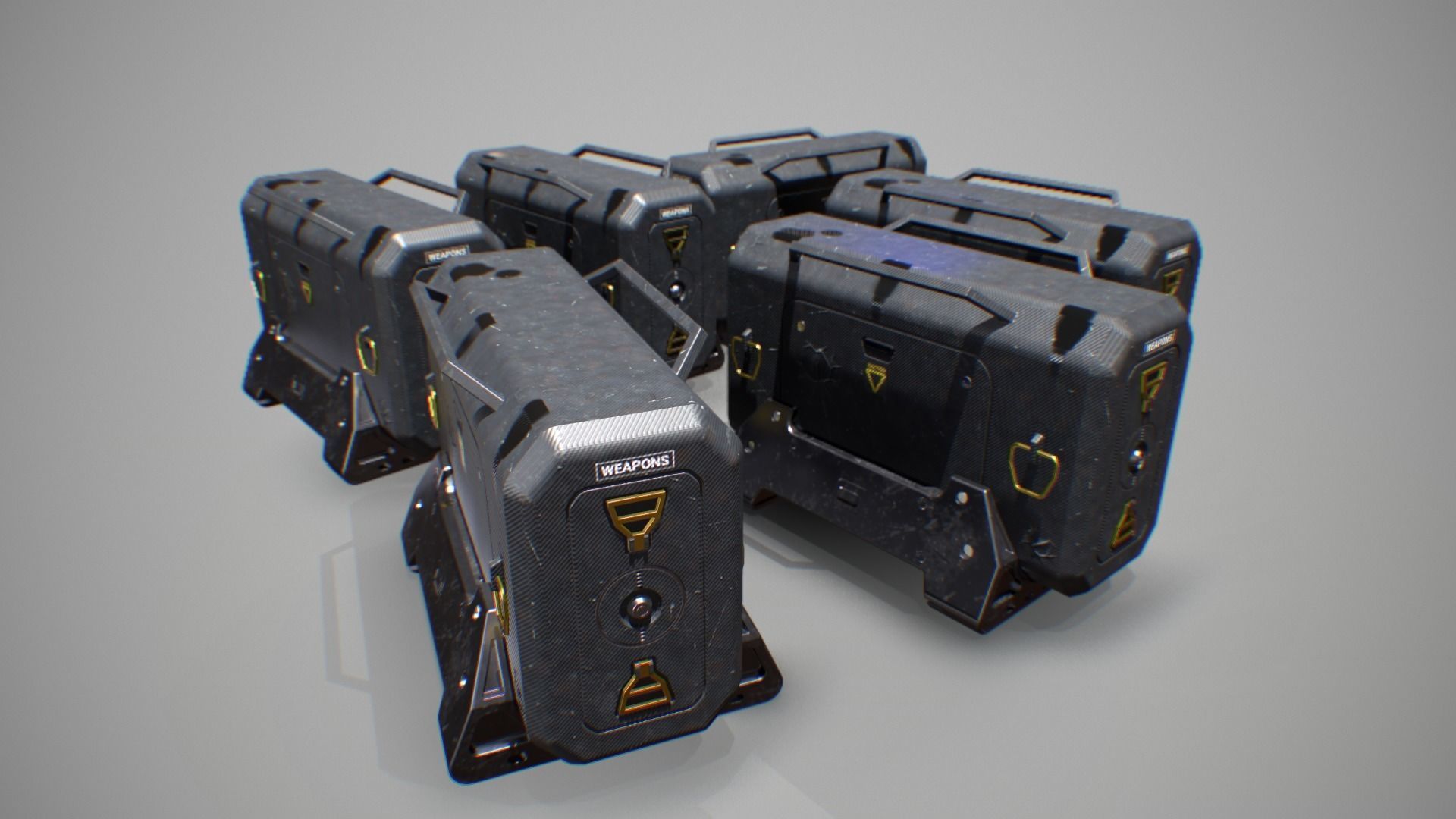 3D model Sci-Fi Weapons Crate VR / AR / low-poly | CGTrader