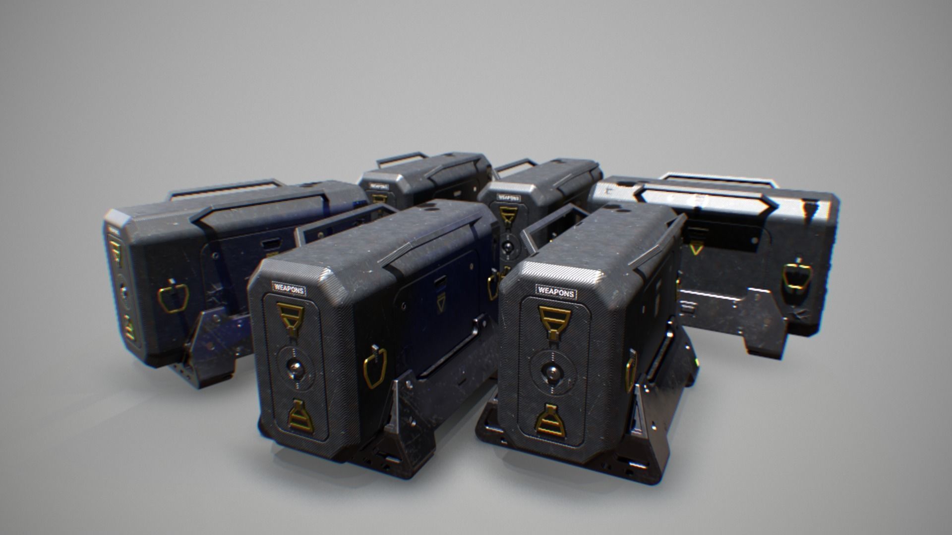 3D model Sci-Fi Weapons Crate VR / AR / low-poly | CGTrader