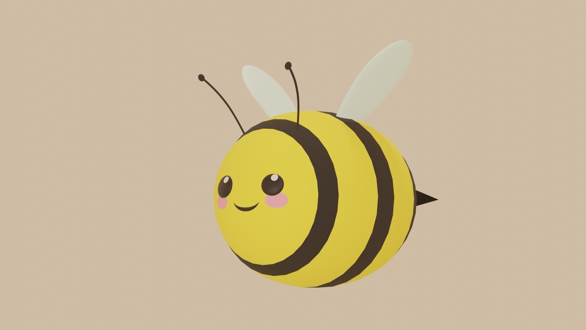 cute little bee free VR / AR / low-poly 3D model | CGTrader