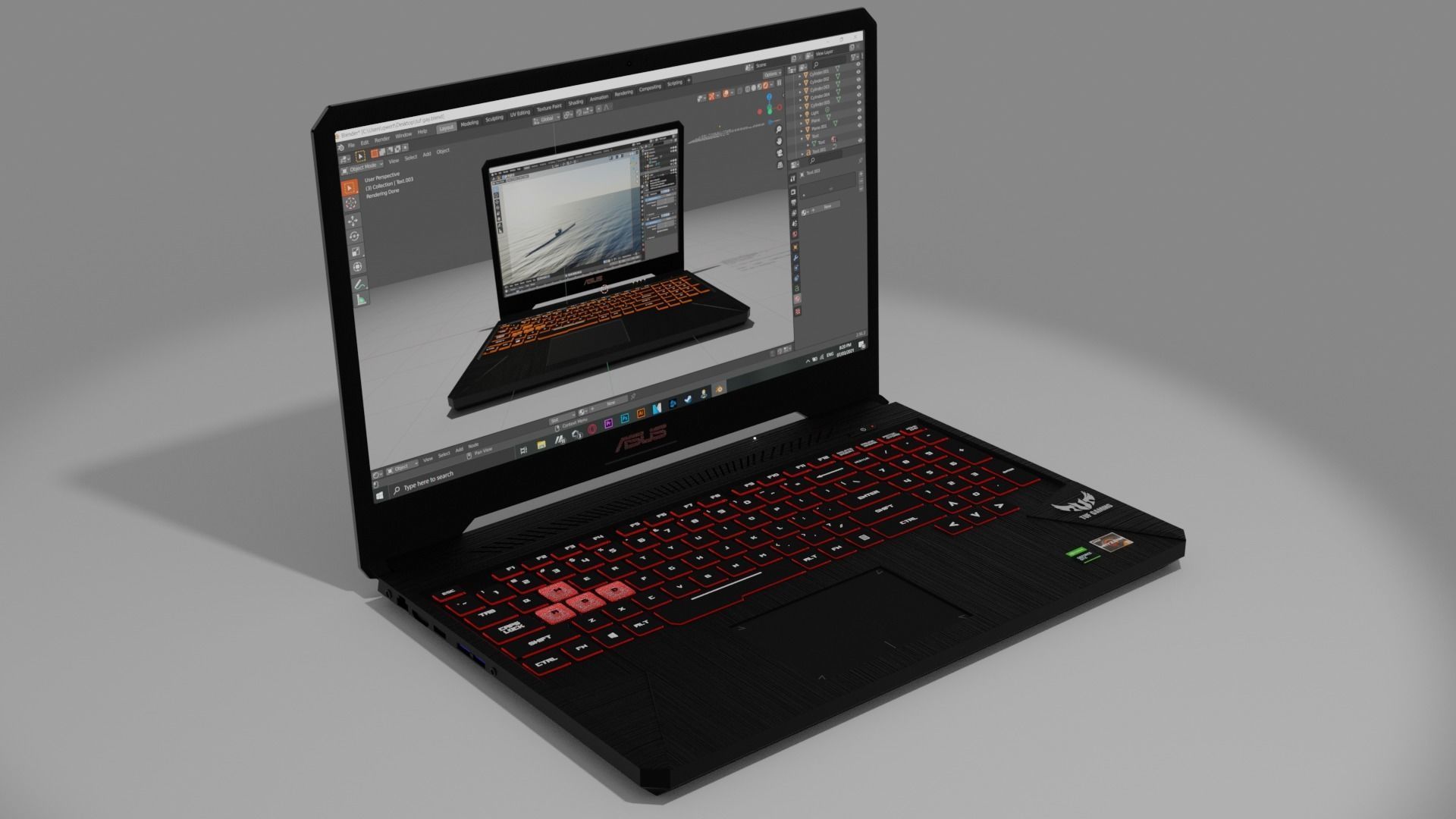 ASUS TUF FX505D 3D model | CGTrader