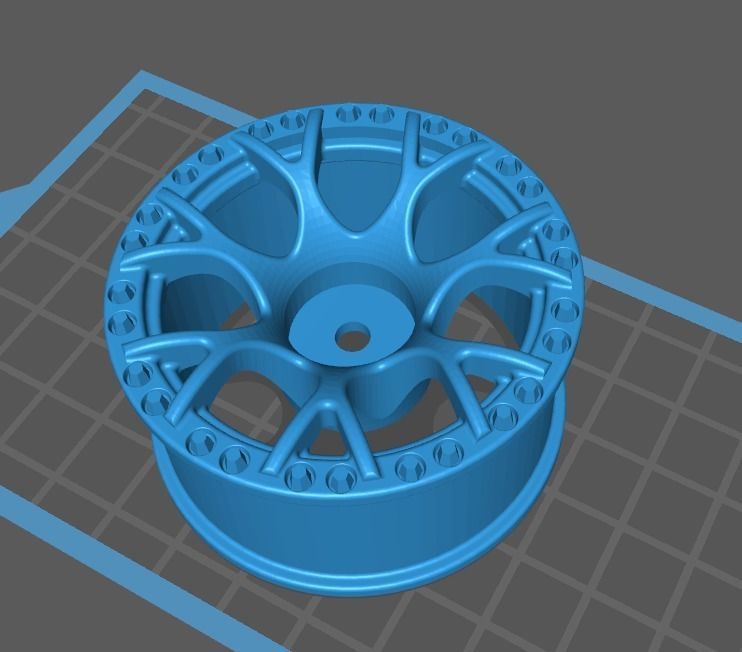 one tenth scale BBS style rc drift wheel 6mm offset 3D model 3D ...