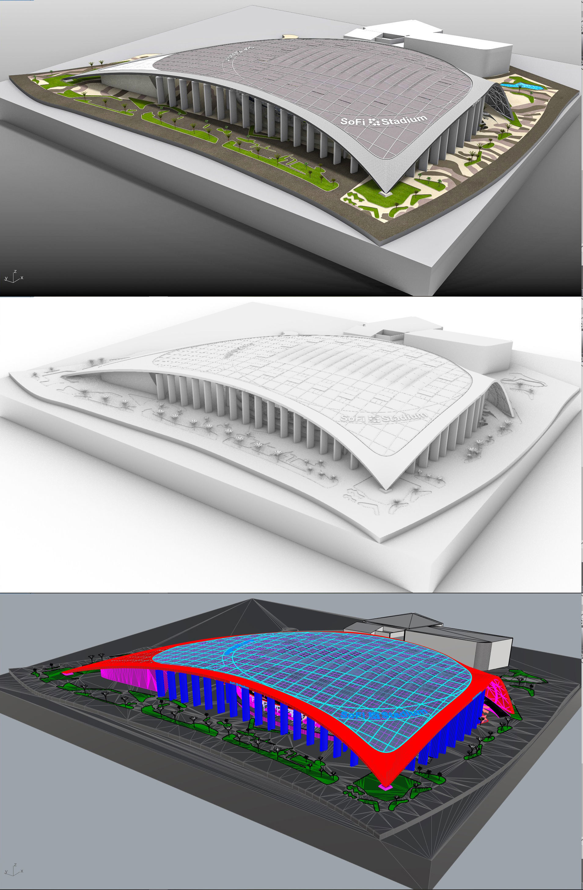 3D model SoFi Stadium California USA VR / AR / low-poly | CGTrader
