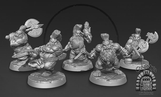 Dwarf Gang 3D model 3D printable | CGTrader