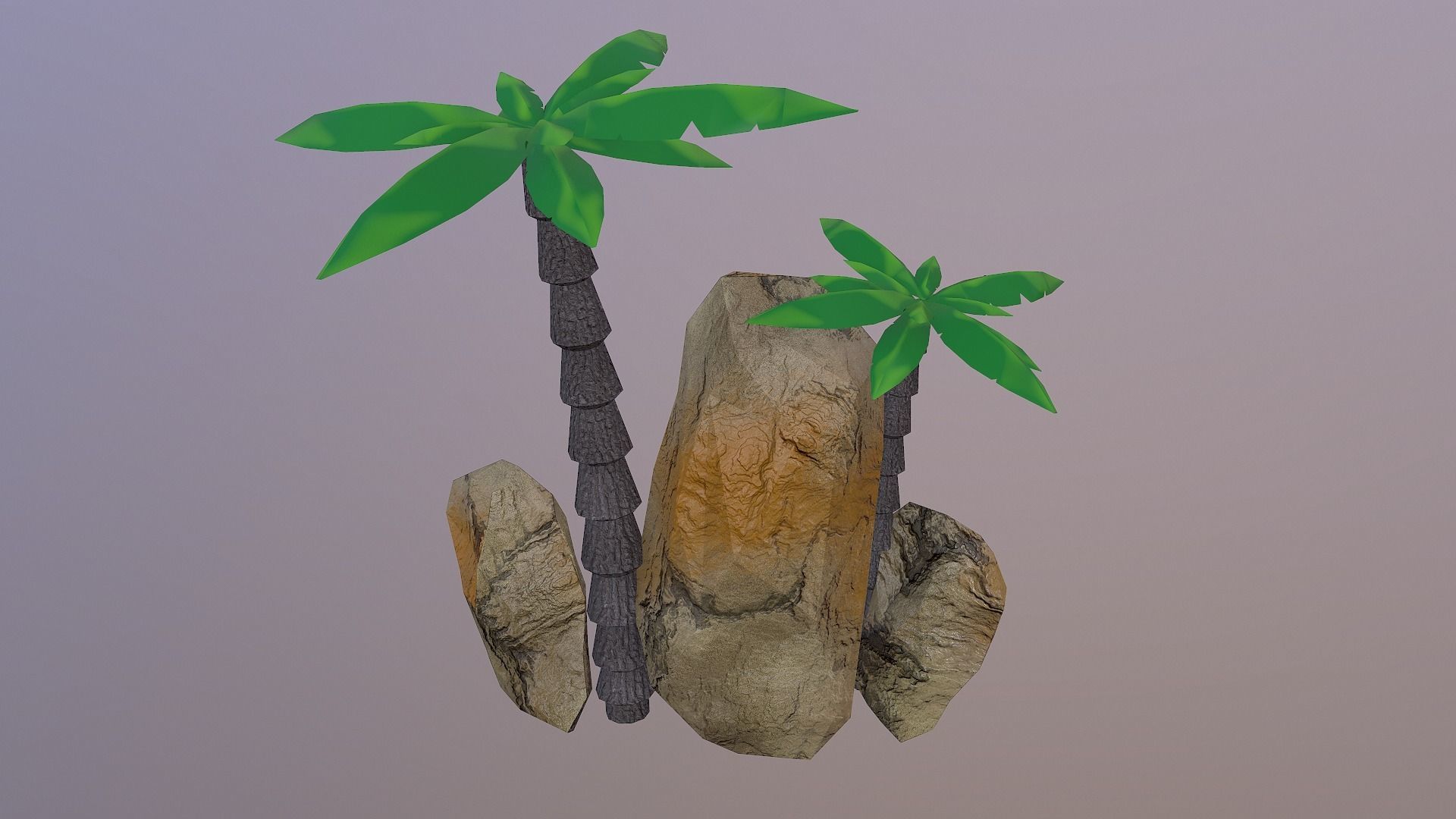 3D model Low Poly Sand Rocks 3 VR / AR / low-poly | CGTrader