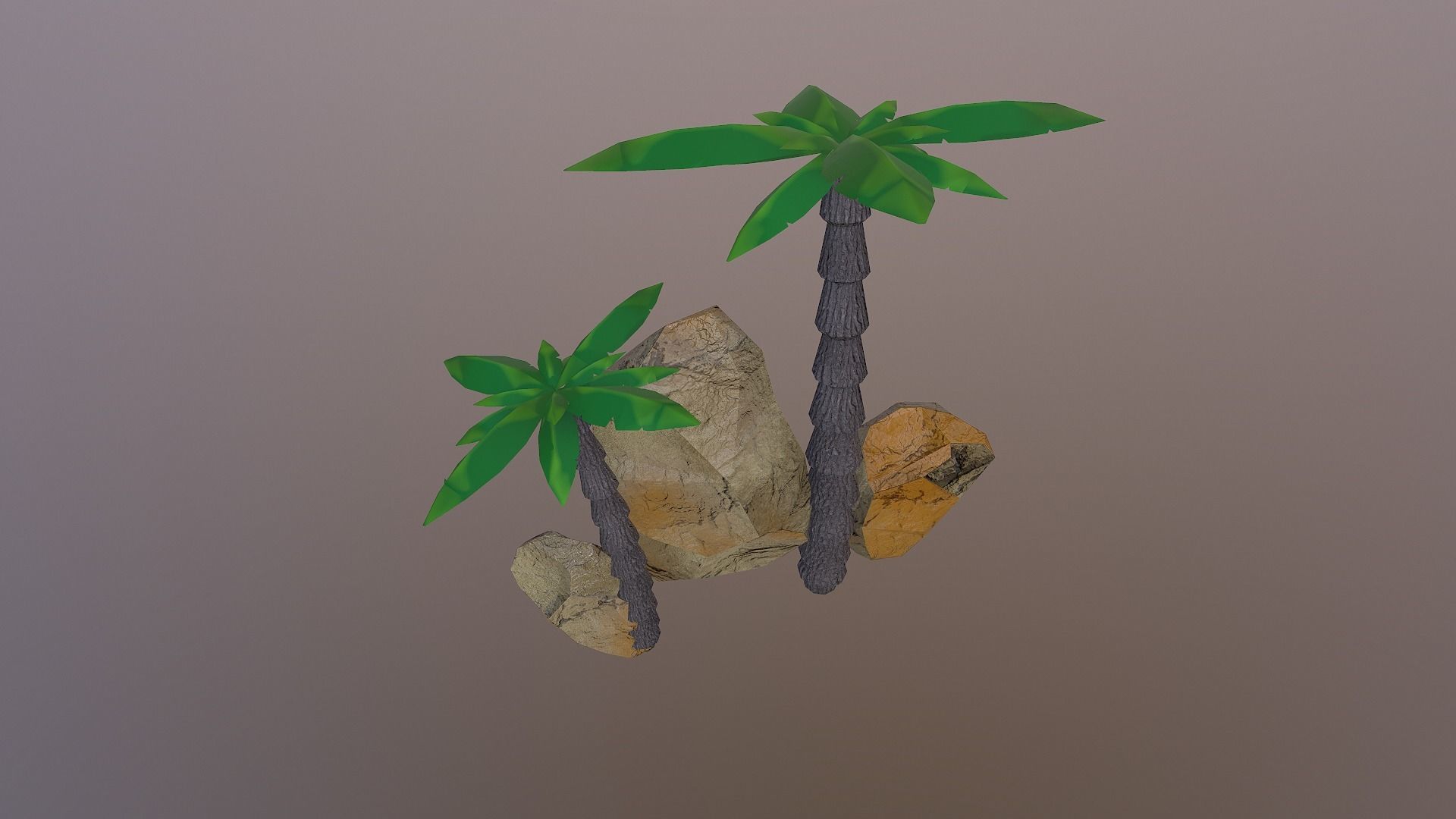 3D model Low Poly Sand Rocks 3 VR / AR / low-poly | CGTrader