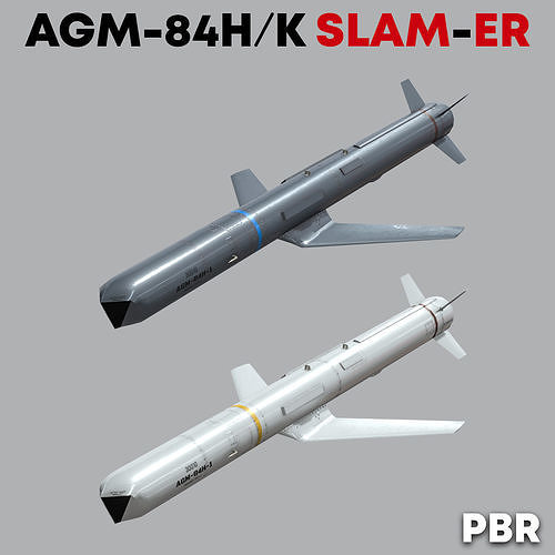 3D model AGM-84H-K SLAM-ER VR / AR / low-poly | CGTrader