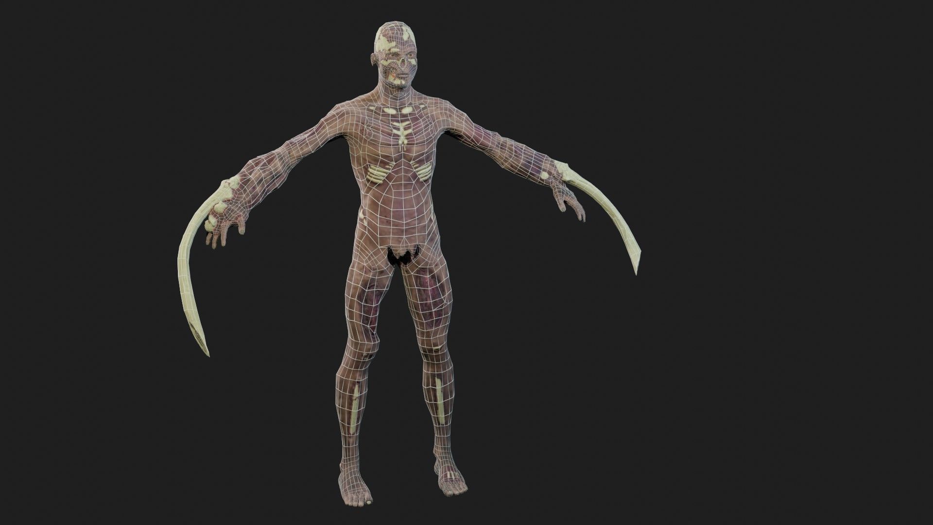 3D model Zombie Mutant VR / AR / low-poly | CGTrader