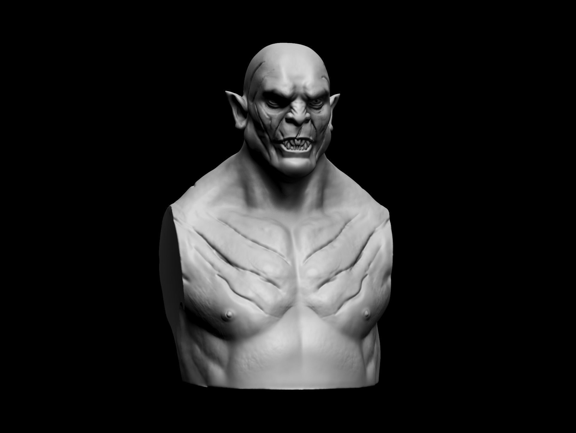 Azog The Defiler Bust Fan Art 3D model 3D printable | CGTrader