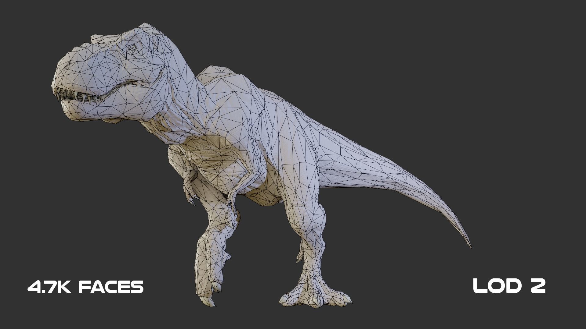 3D model Jurassic Park Tyrannosaurus Rex Blender Low-poly VR / AR / low ...