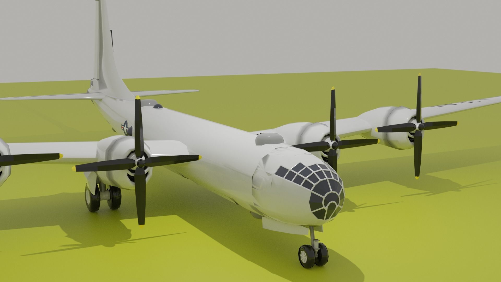3D model B 29 Superfortress Low Poly VR / AR / low-poly | CGTrader
