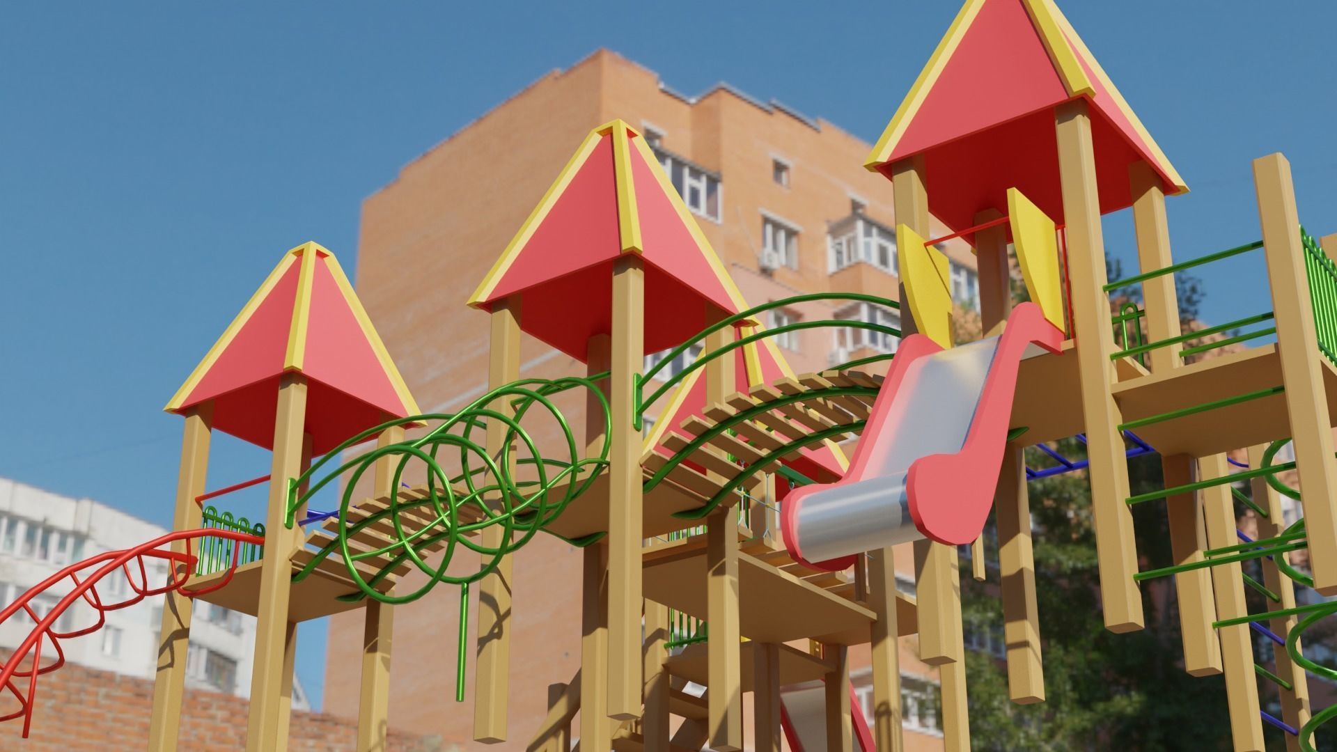 3D model Low-Poly Playground VR / AR / low-poly | CGTrader