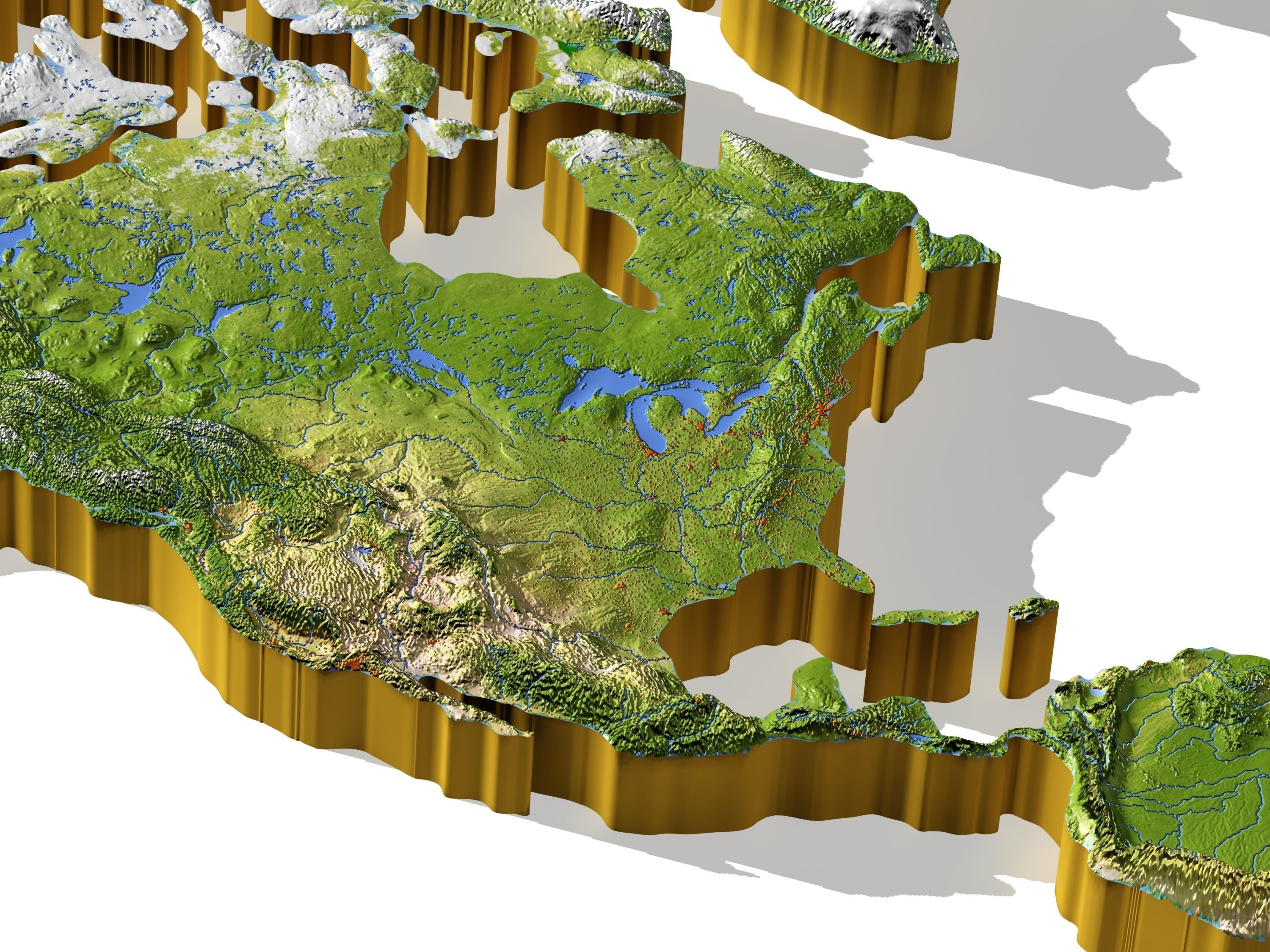 WorldMercator High resolution 3D relief maps 3D model | CGTrader
