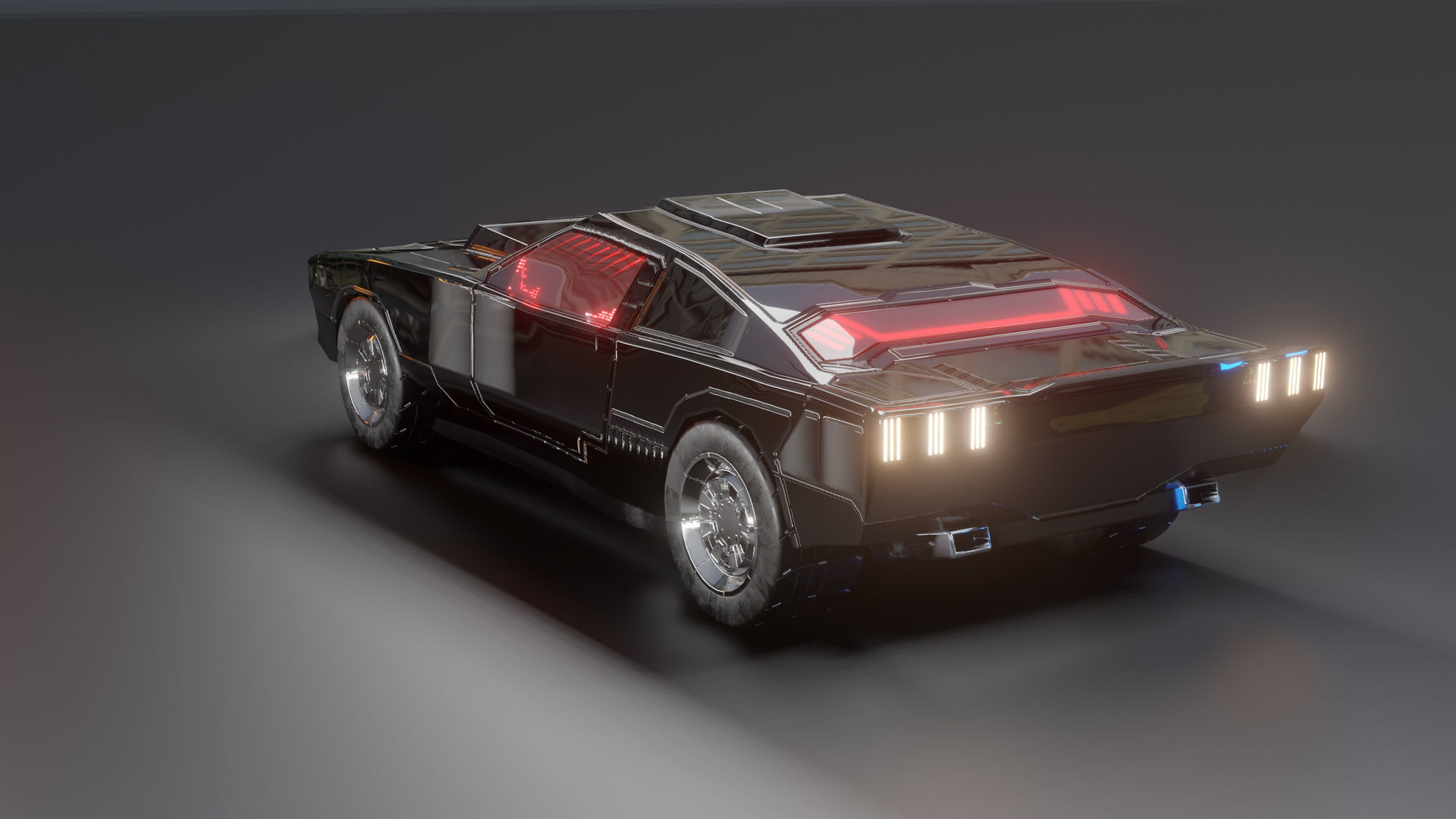 3D model 6 Low-Polly Futuristic PBR Vehicle Pack VR / AR / low-poly ...