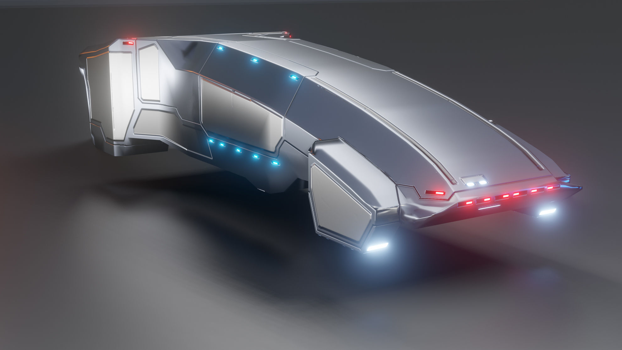 3D model 6 Low-Polly Futuristic PBR Vehicle Pack VR / AR / low-poly ...