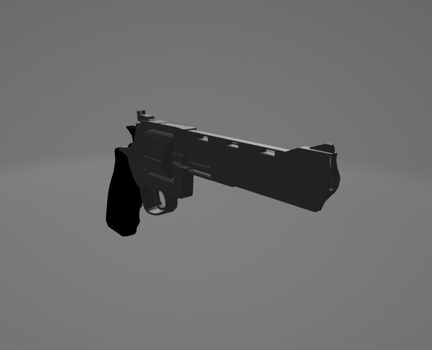 44 magnum revolver free 3D model | CGTrader