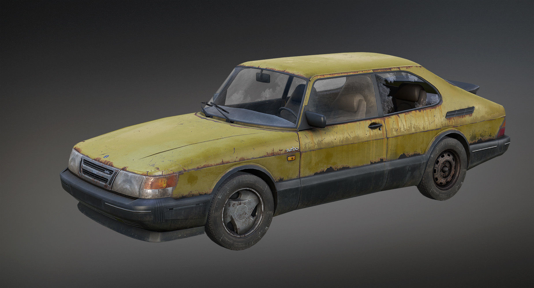 3D model Saab 900 Turbo Rusty VR / AR / low-poly | CGTrader