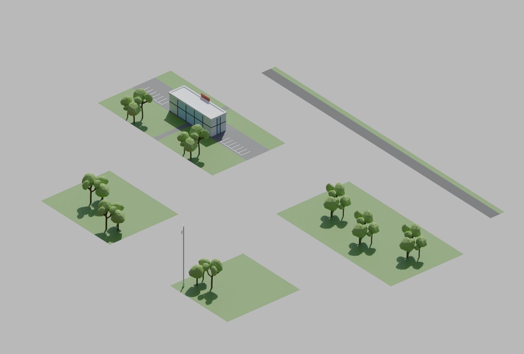 3D model Lowpoly stadium kit VR / AR / low-poly | CGTrader