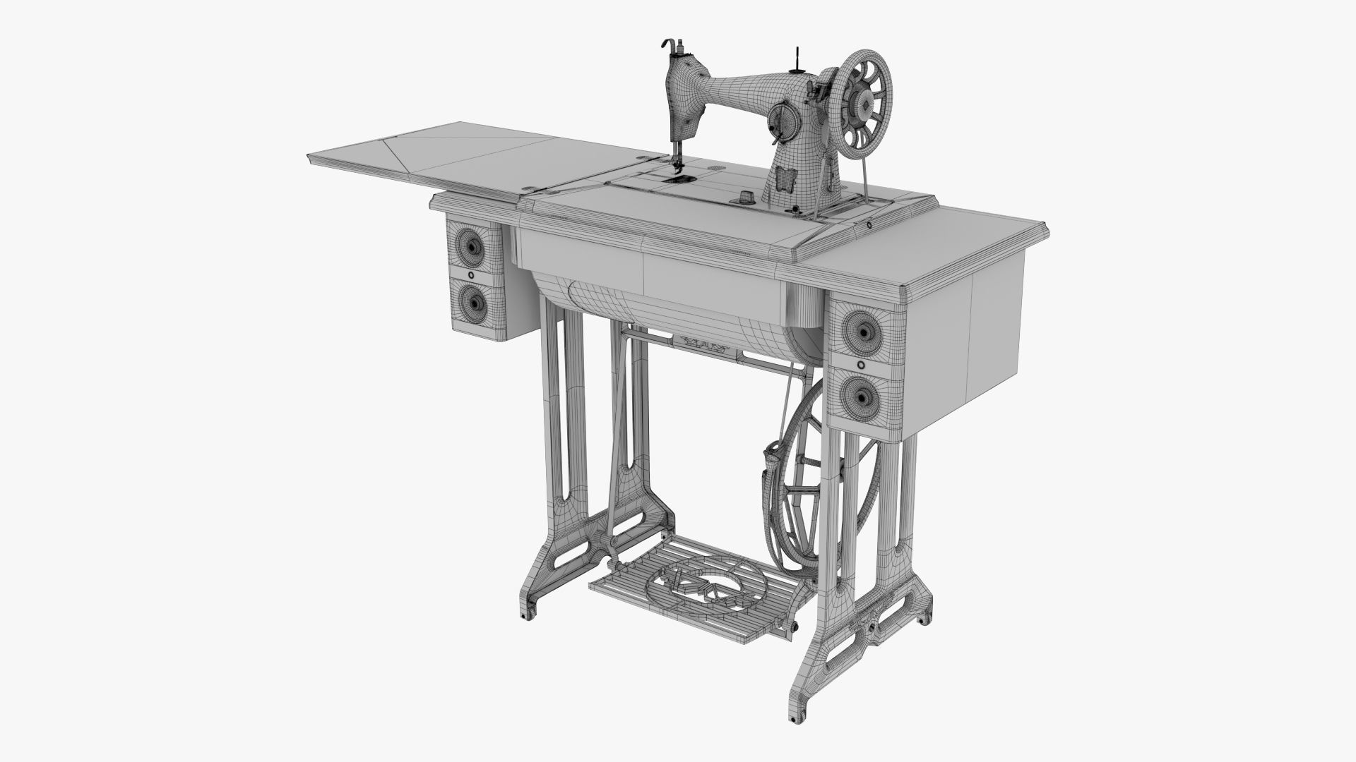 3D model Sewing machine Zinger VR / AR / low-poly | CGTrader