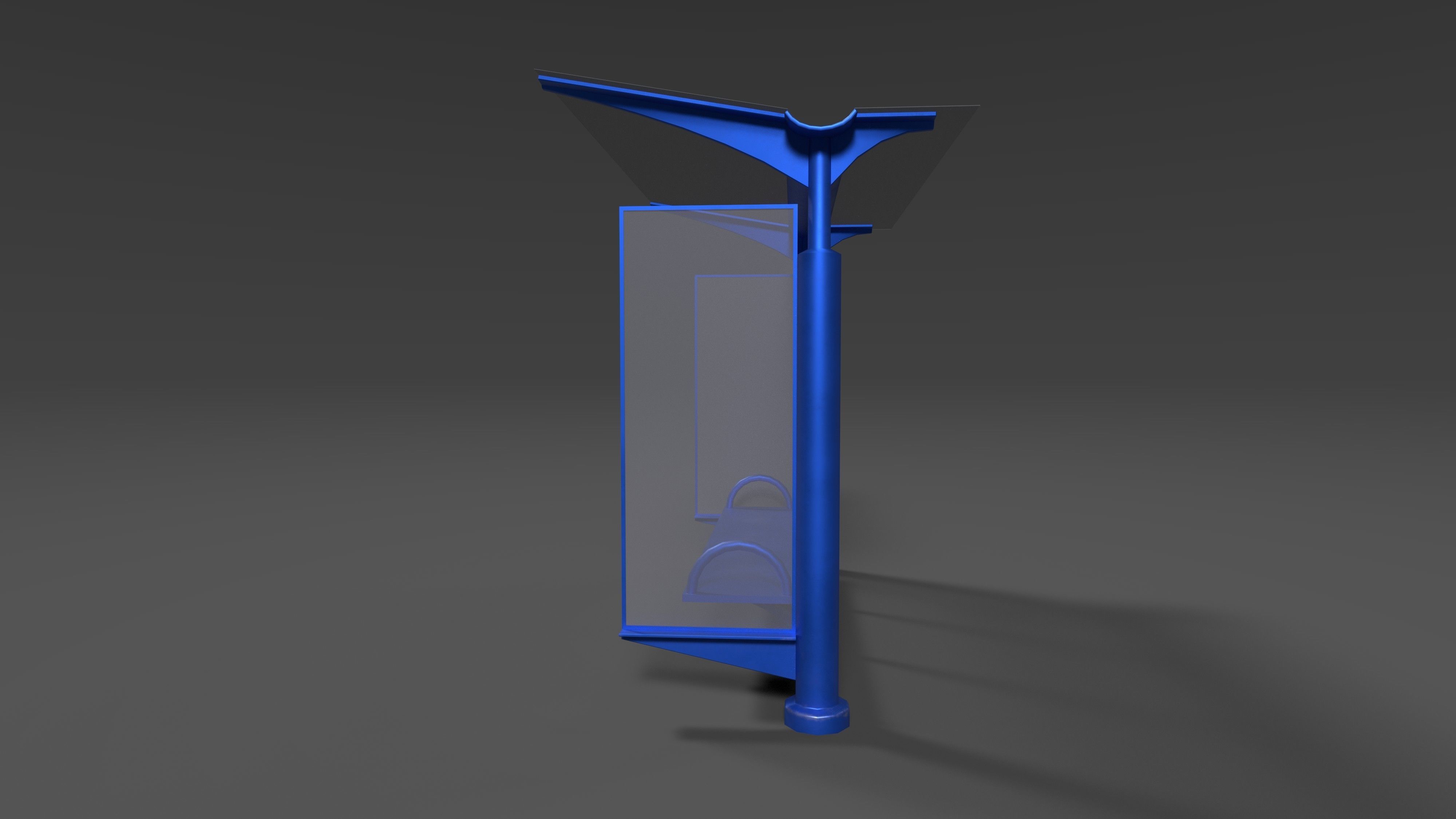 3D model Bus Stop - Low Poly - PBR VR / AR / low-poly | CGTrader