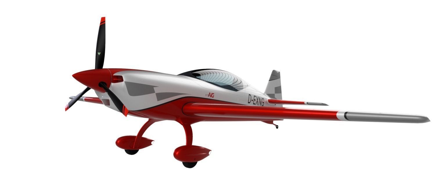 Extra NG Aerobatic Aircraft Miniature 3D model rigged | CGTrader