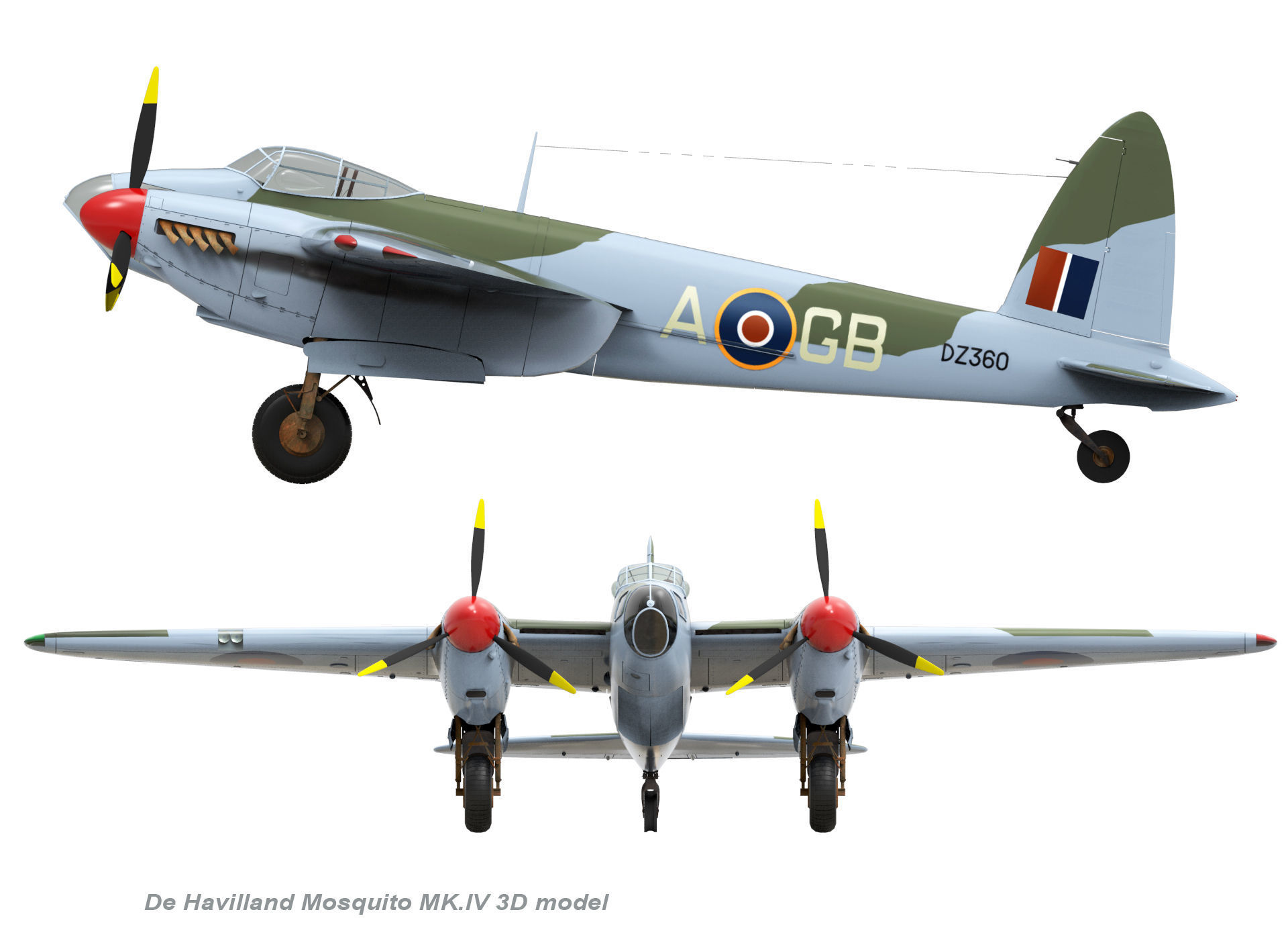 De Havilland Mosquito MkIV 3D model rigged | CGTrader