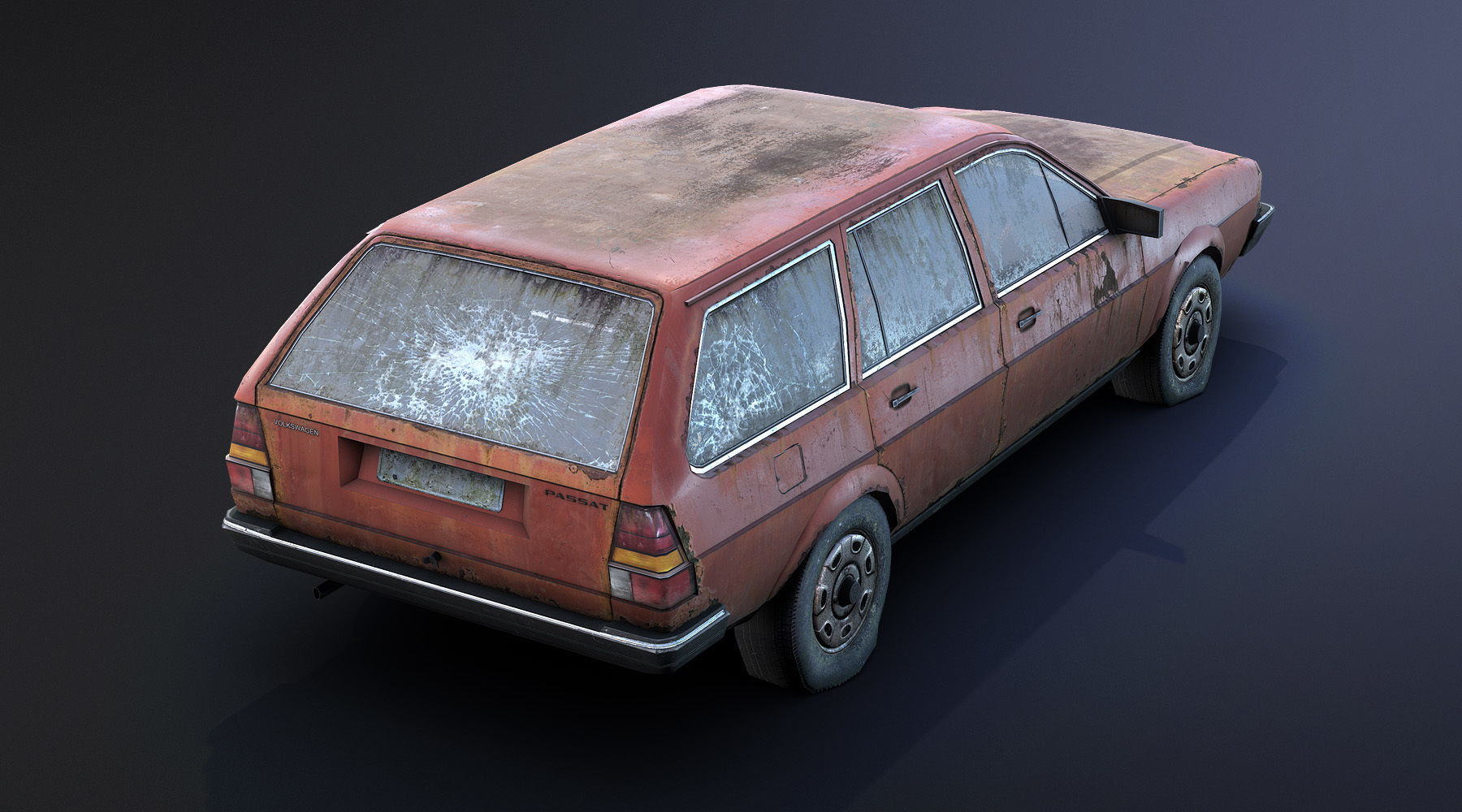 3D model Volkswagen Passat Rusty VR / AR / low-poly | CGTrader